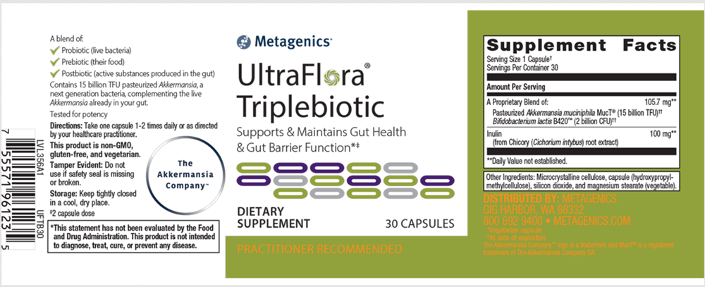 UltraFlora Triplebiotic with Akkermansia (Metagenics)