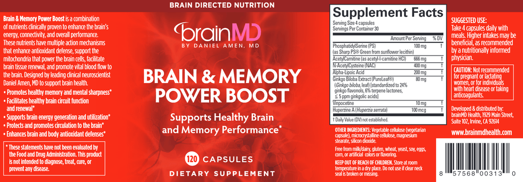 Brain and Memory Power Boost (Brain MD)