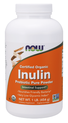 Certified Organic Inulin Prebiotic Pure Powder (NOW)