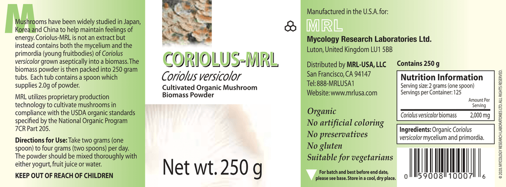 Coriolus Versicolor-MRL Powder (Mycology Research Labs)