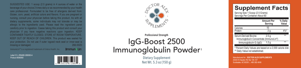 IgG-Boost 2500 - Immunoglobulin Powder (Doctor Alex Supplements)